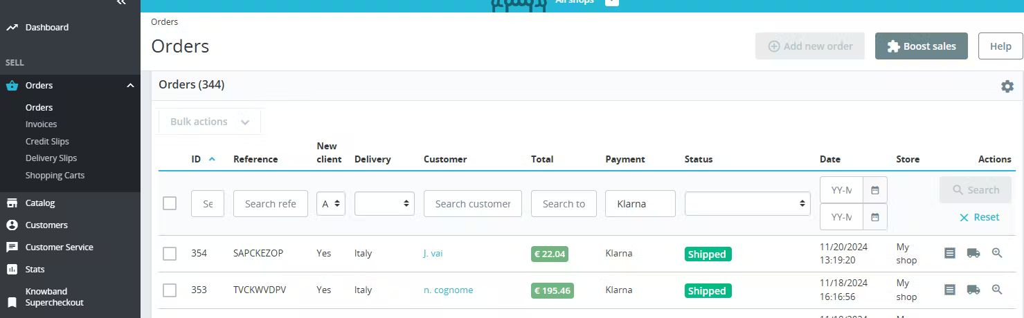 Order Management in Prestashop